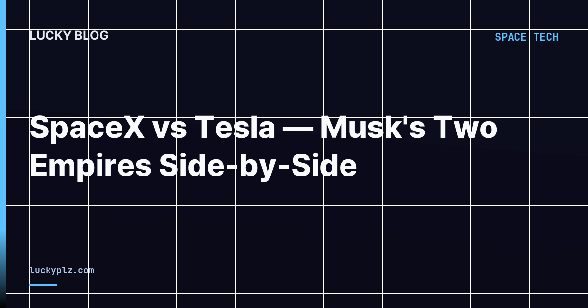 SpaceX vs Tesla — Musk's Two Empires Side-by-Side (Cap, Profit, Moat ...